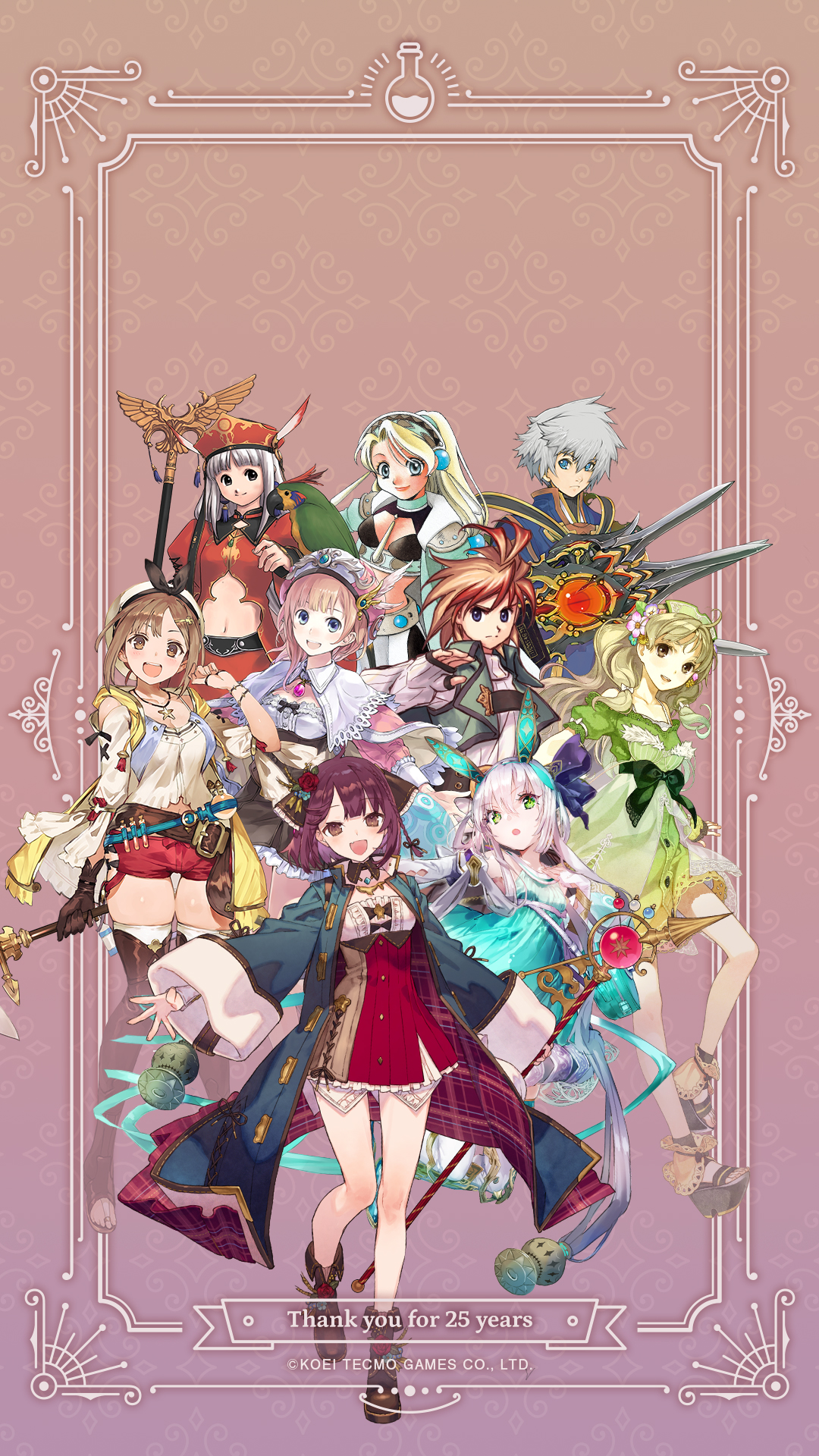 Here are all four variants of the Atelier 25th Anniversary wallpapers ...